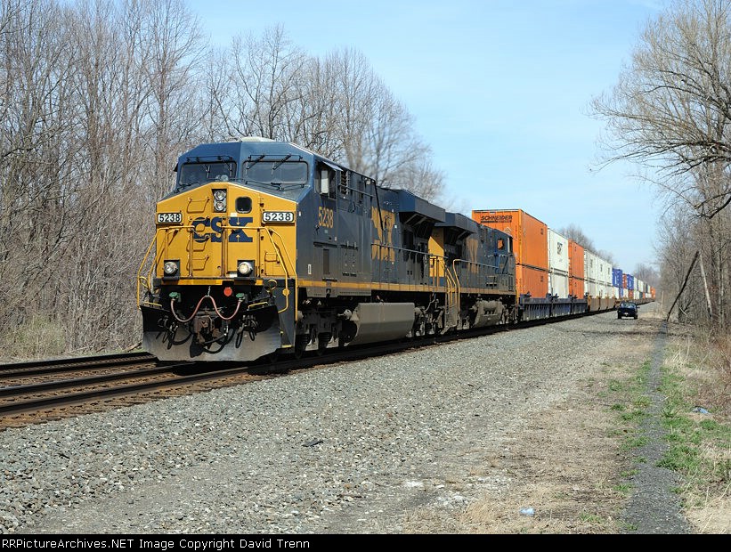 Westbound CSX Q161 is at MP 106.4 on track number two